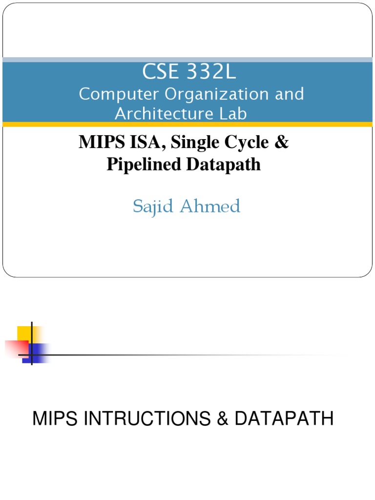 MIPS Architecture & Datapath Guide | PDF | Electronic Engineering | Integrated Circuit