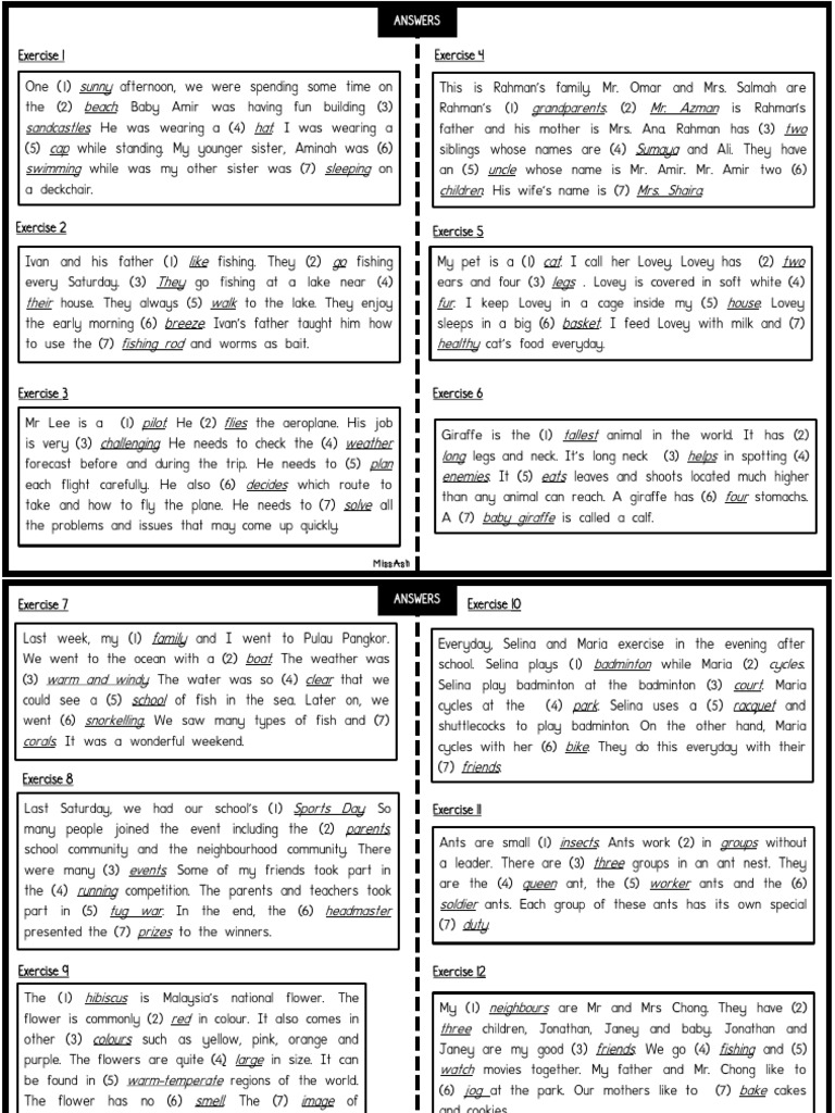 Year 2 Step by Step Writing Module Part 2 Answer Scheme | PDF | Subject ...