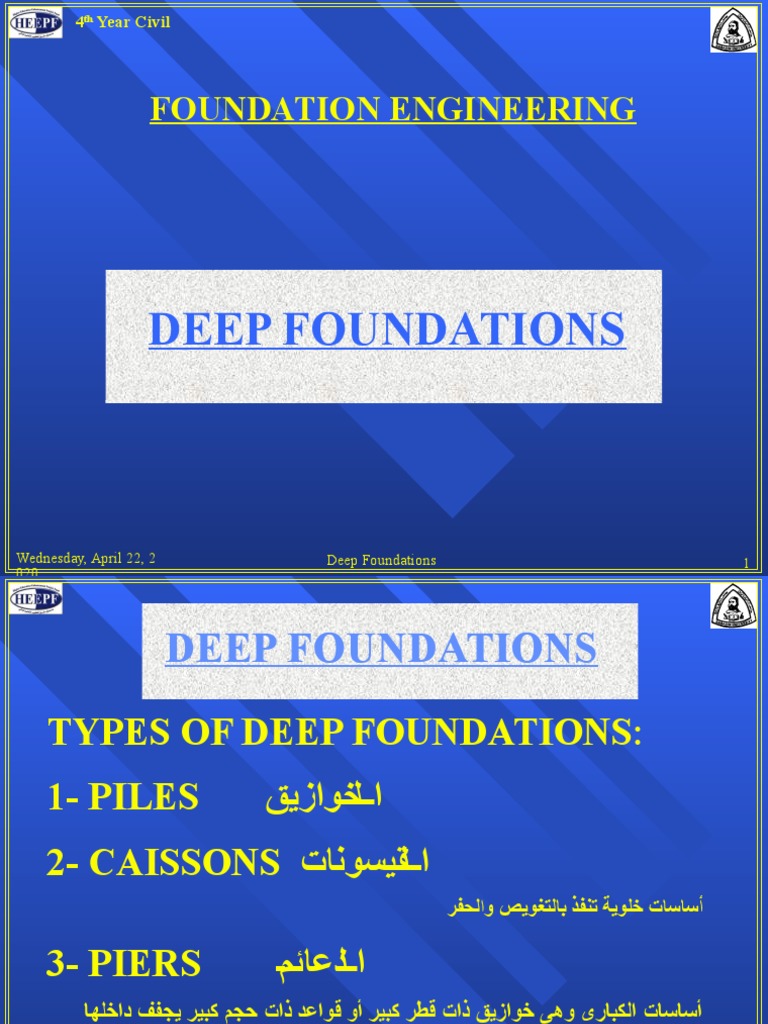 تصميم الخوازيق | PDF | Deep Foundation | Foundation (Engineering)