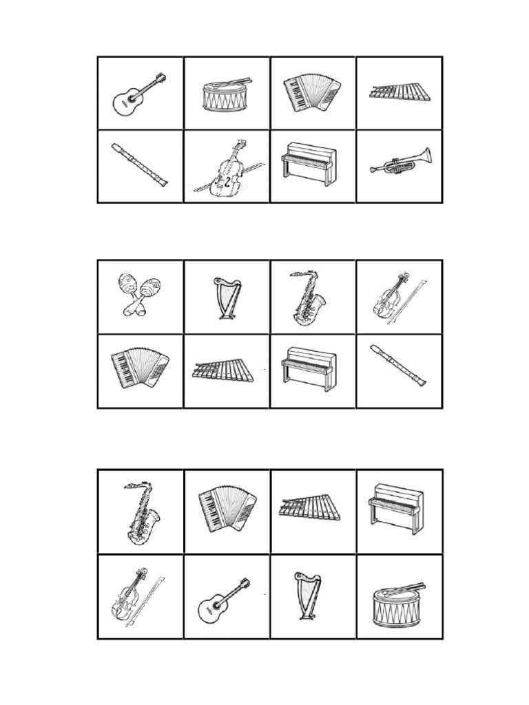 Tarjetas Bingo Musical | PDF