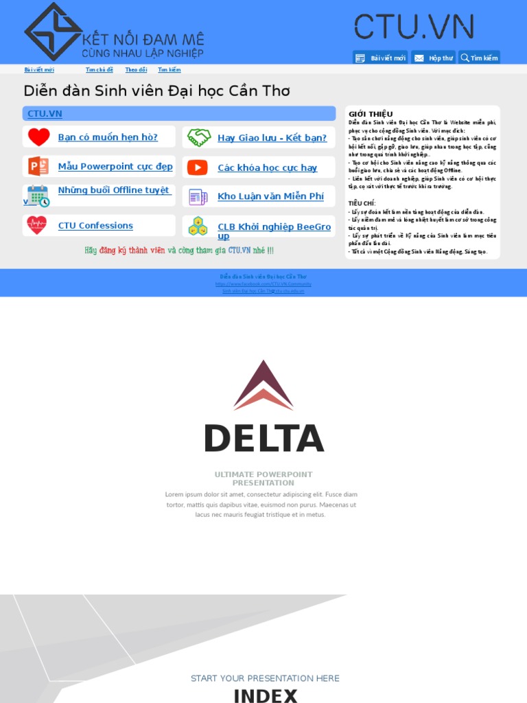 Mau Slide Powerpoint Dep - (CTU - VN) - (SPTB0050) | PDF