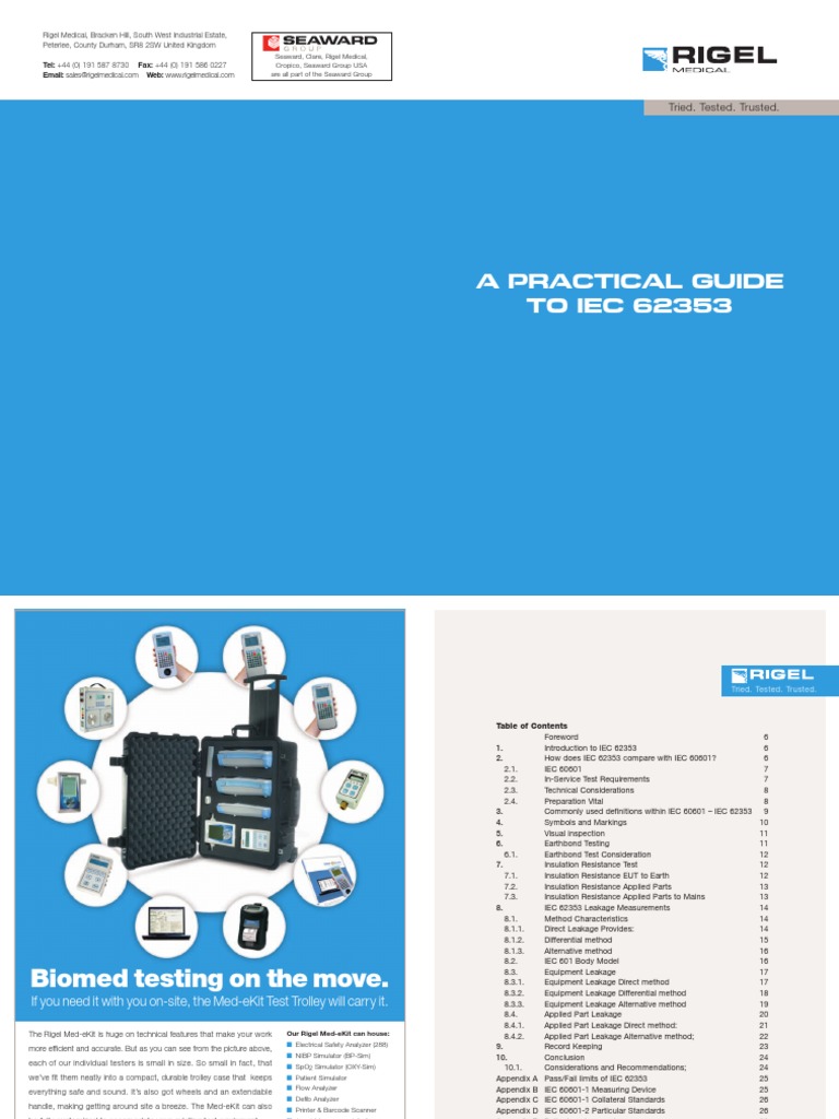 IEC 62353 Booklet | PDF | Mains Electricity | Medical Device