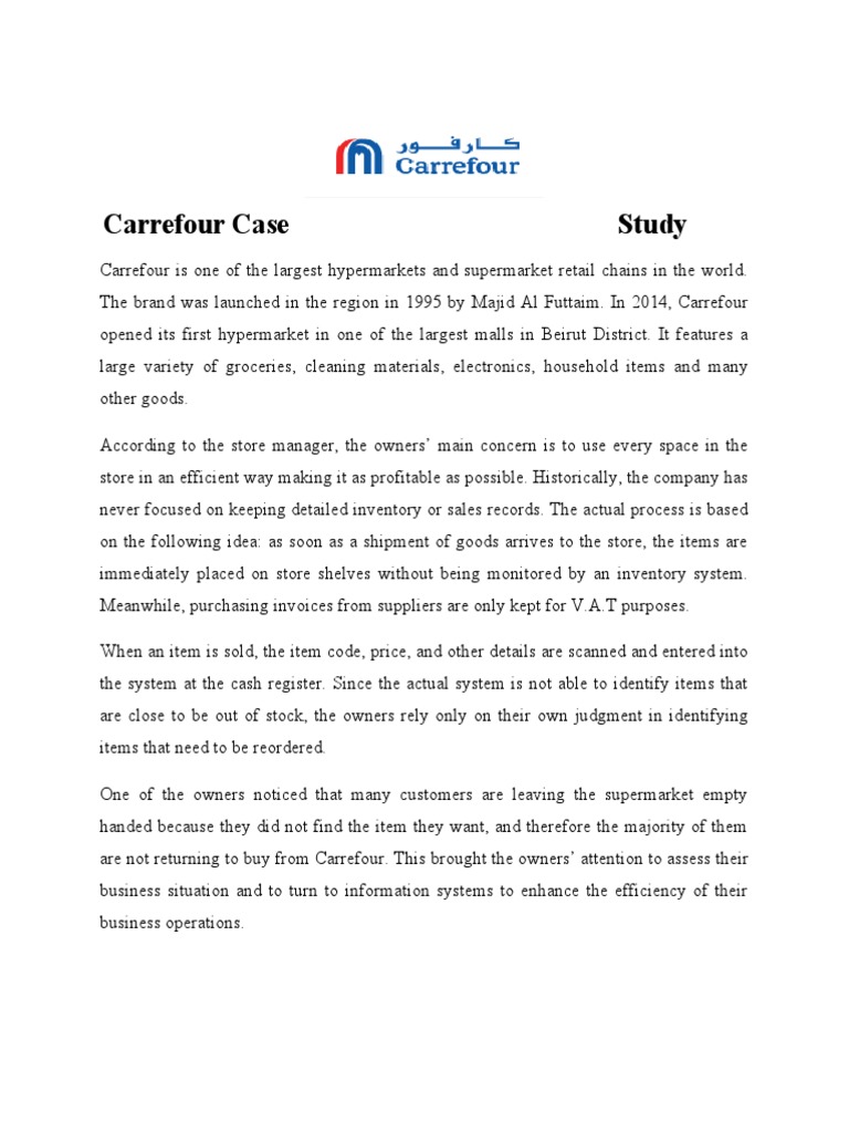 Carrefour Case Study | PDF | Retail | Supermarket