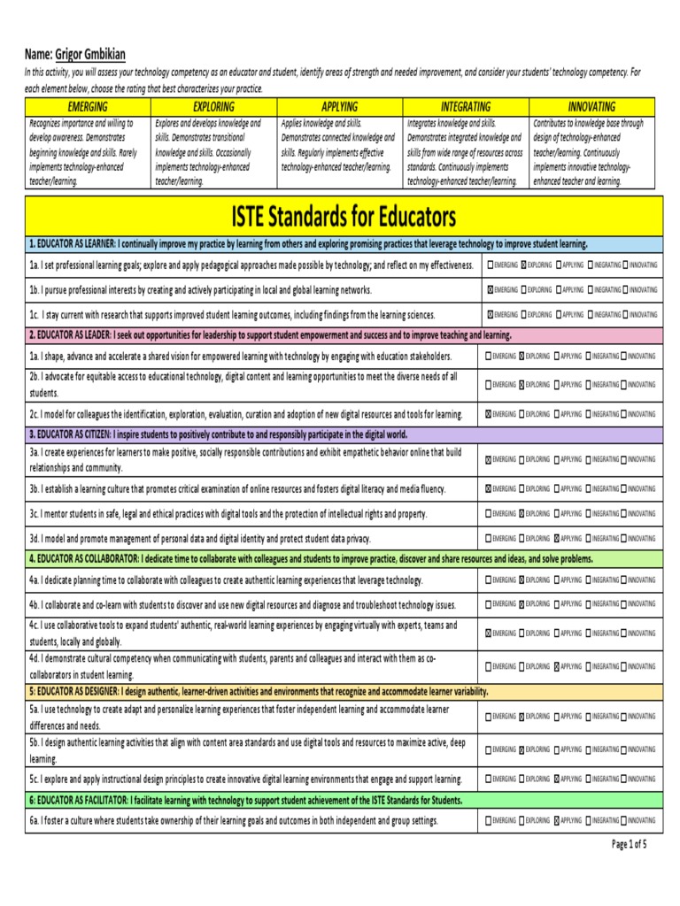 Iste Standards For Educators and Students | PDF | Educational ...