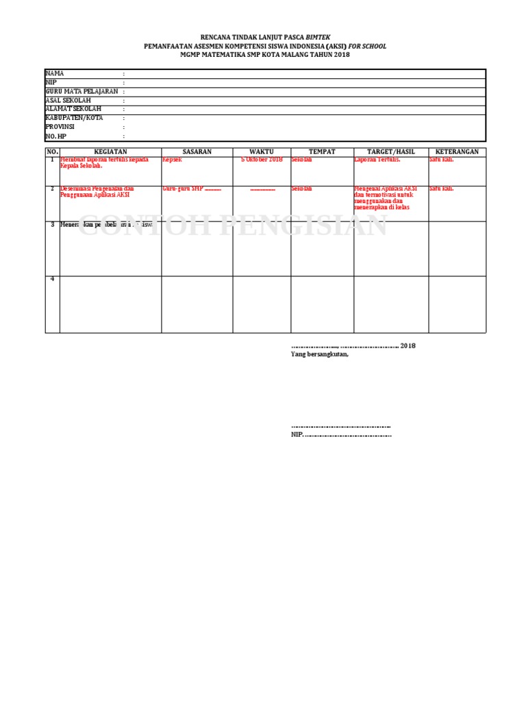 Format RTL | PDF | Karier & Perkembangan
