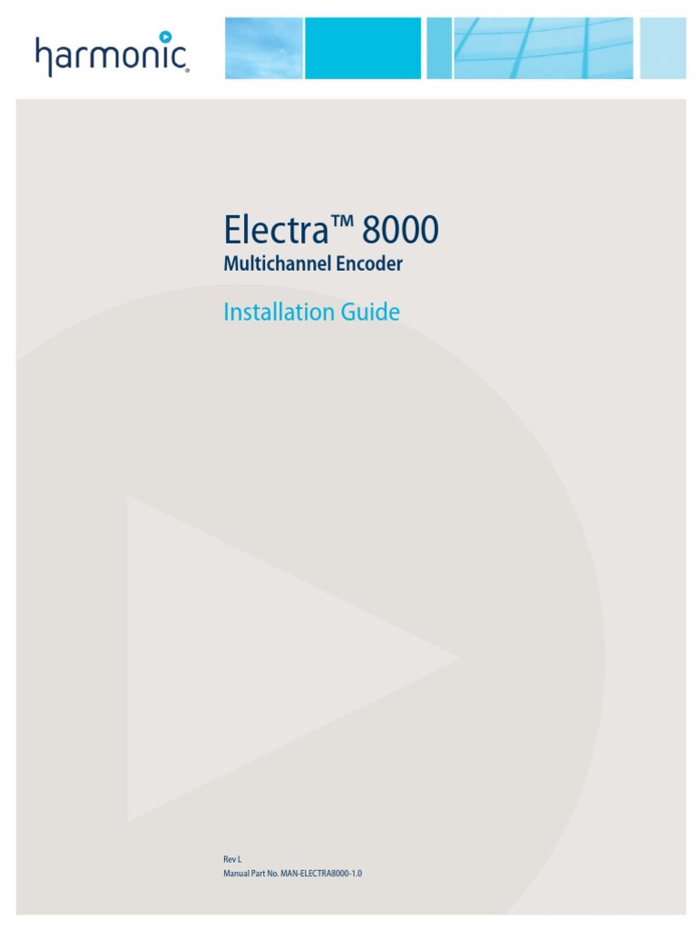 Electra™ 8000: Installation Guide | PDF | Computer Network | Media ...