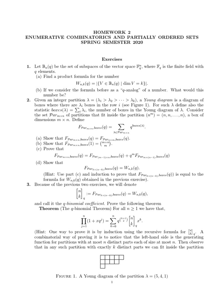 Homework 2 | PDF | Combinatorics | Mathematical Objects
