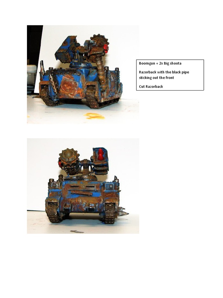 Boomgun + 2x Big Shoota Razorback With The Black Pipe Sticking Out The ...
