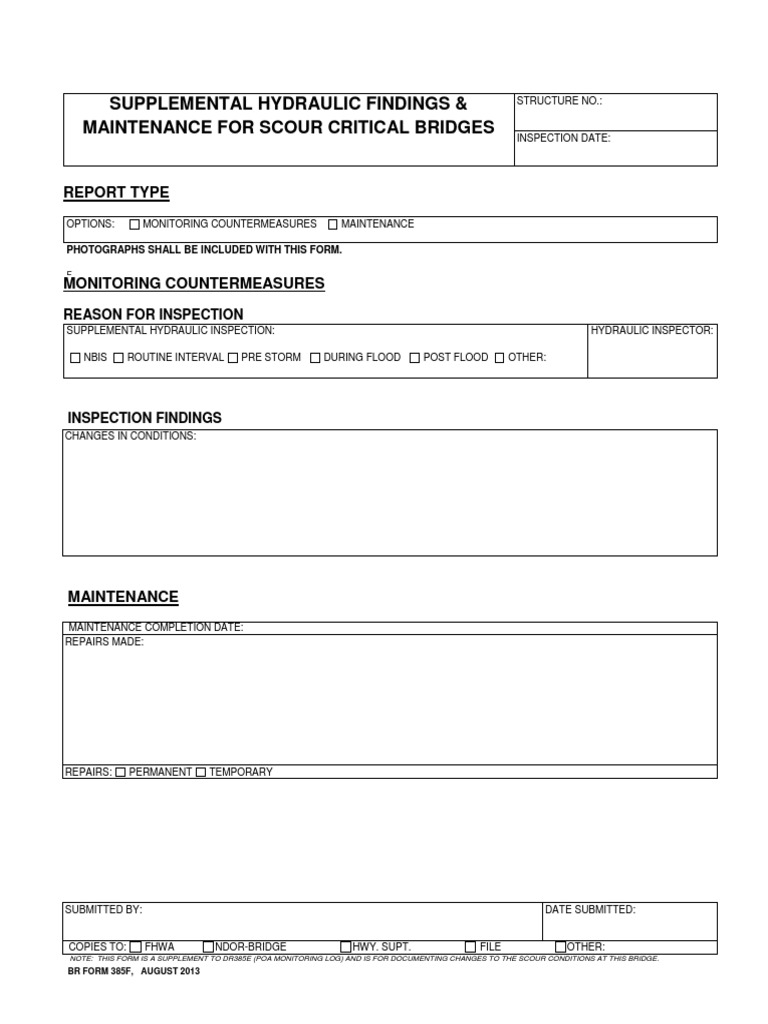 Scour Critical Bridge Maintenance Report | PDF