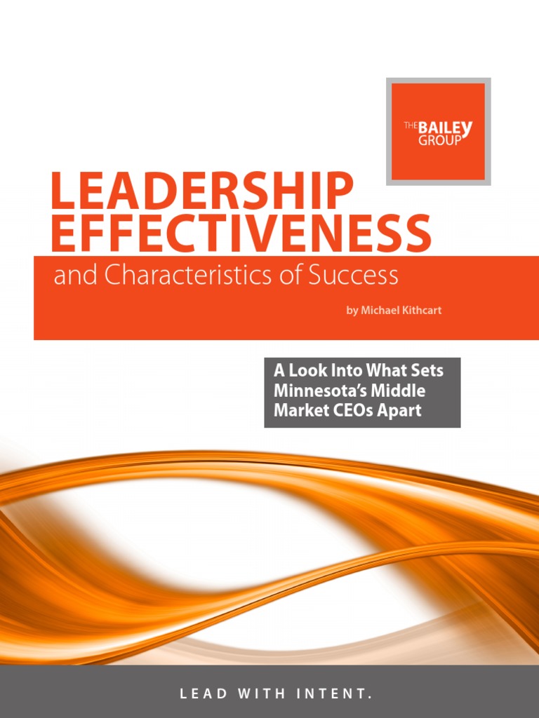 Leadership Effectiveness: and Characteristics of Success | PDF | Chief ...