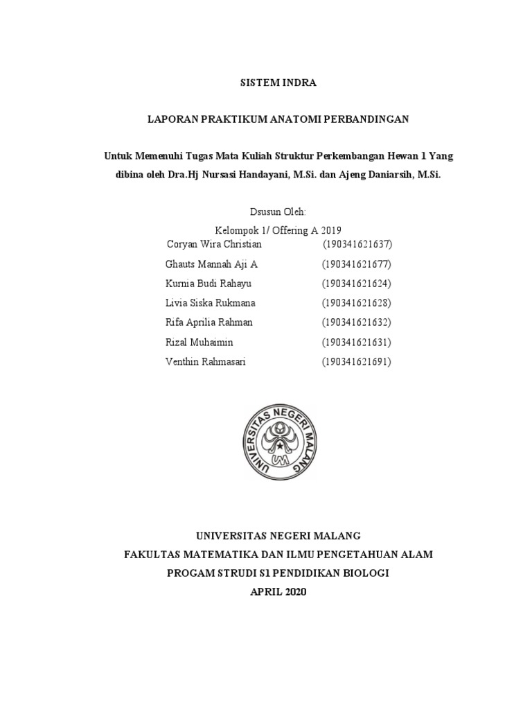 Laprak Sistem Indra Anatomi-Sph | PDF