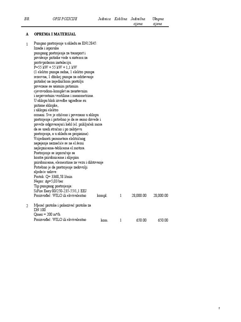 PREDMJER I PREDRACUN - Sprinkler | PDF