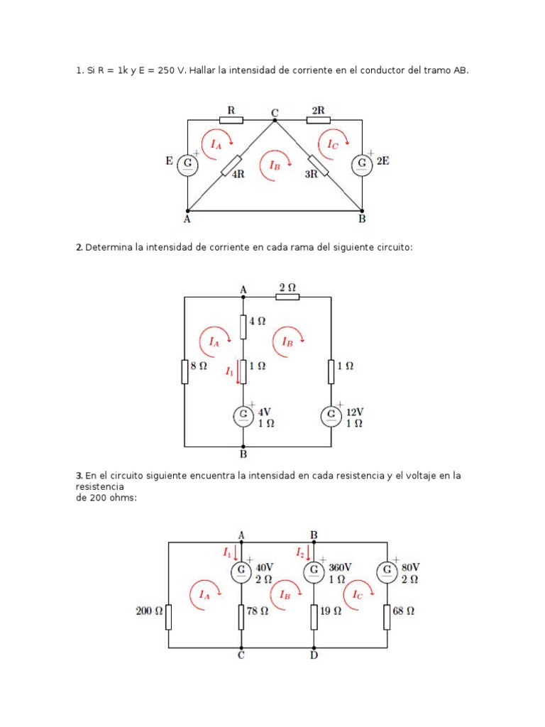 Ejercicios Kirchhoff | PDF
