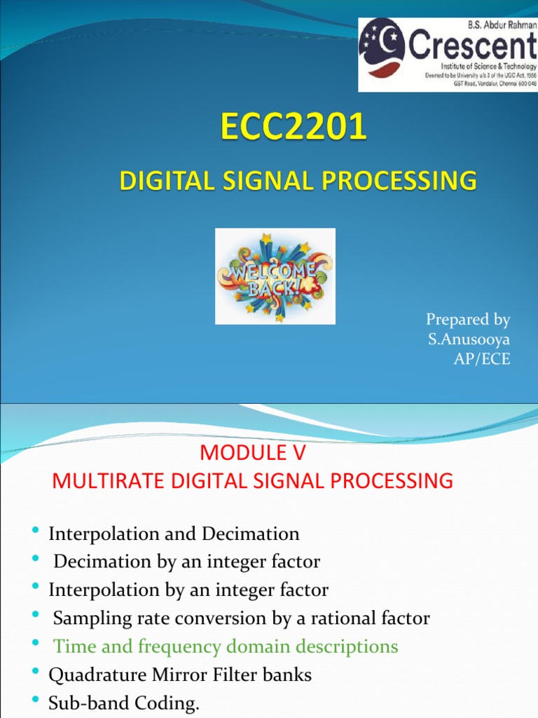 Multi-rate Digital Signal Processing Techniques Explained | PDF ...