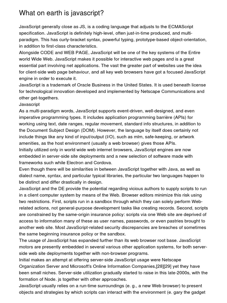 Understanding JavaScript Basics | PDF | Java Script | World Wide Web