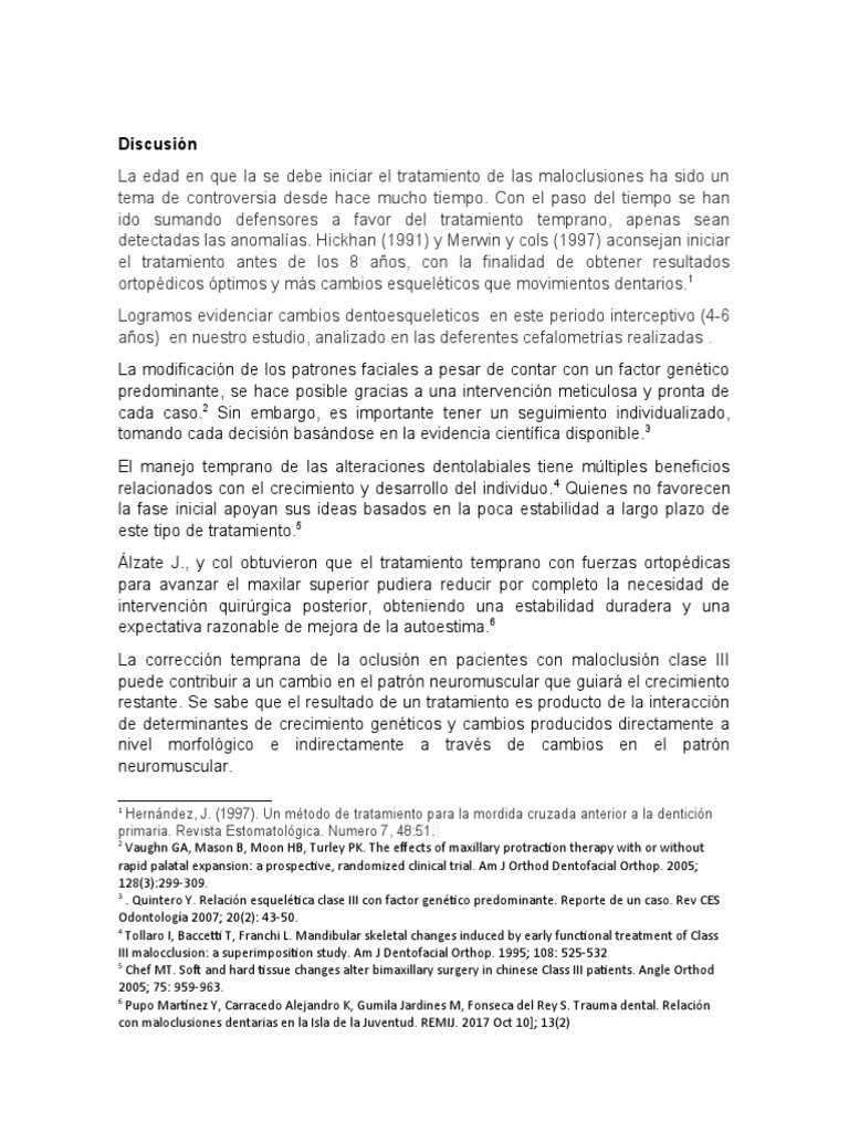 Tratamiento temprano de maloclusiones | PDF | Odontología | Medicina ...