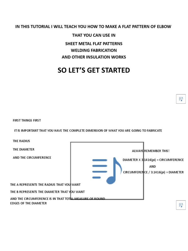 How to Create a Flat Pattern for an Elbow Joint with Instructions on ...