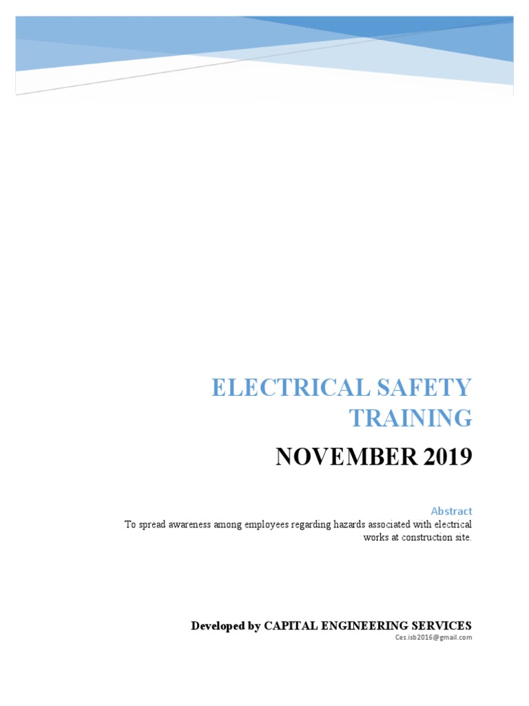 Electrical Safety Training | PDF