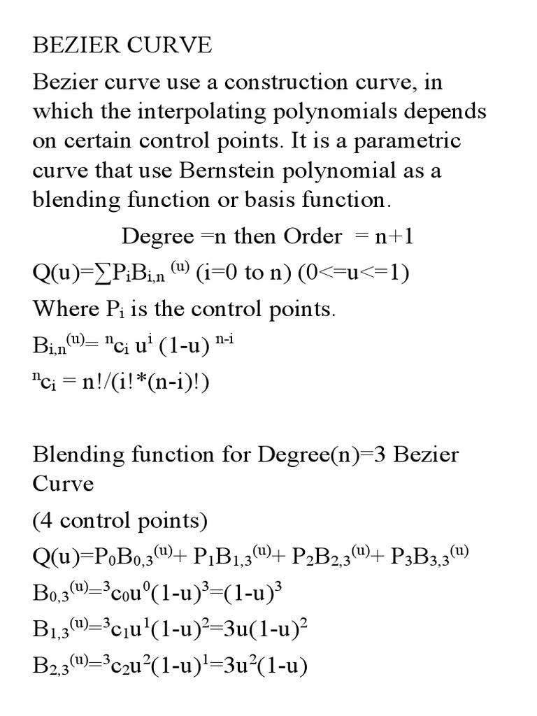 Bezier Curve Online Class | PDF | Teaching Methods & Materials | Computers