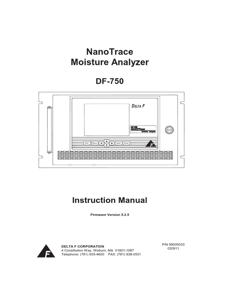 DF-750 Manual | PDF | Parts Per Notation | Valve
