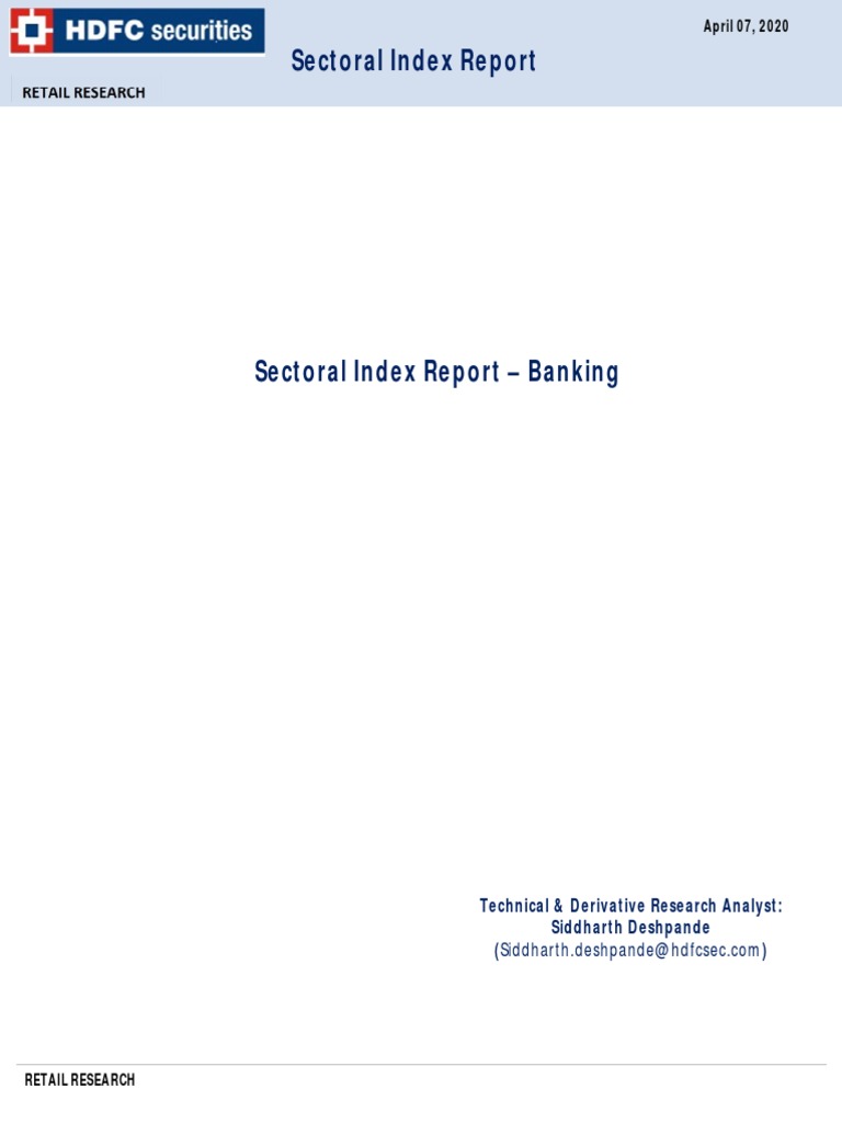 Sectoral Index Report Banking 07042020 202004070809432449396 PDF | PDF ...