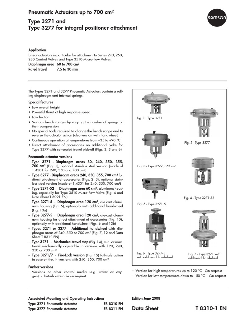 Samson 3271 Actuator | PDF | Actuator | Valve