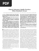 Haemolysed or Clotted Samples 1 | PDF | Assay | Red Blood Cell