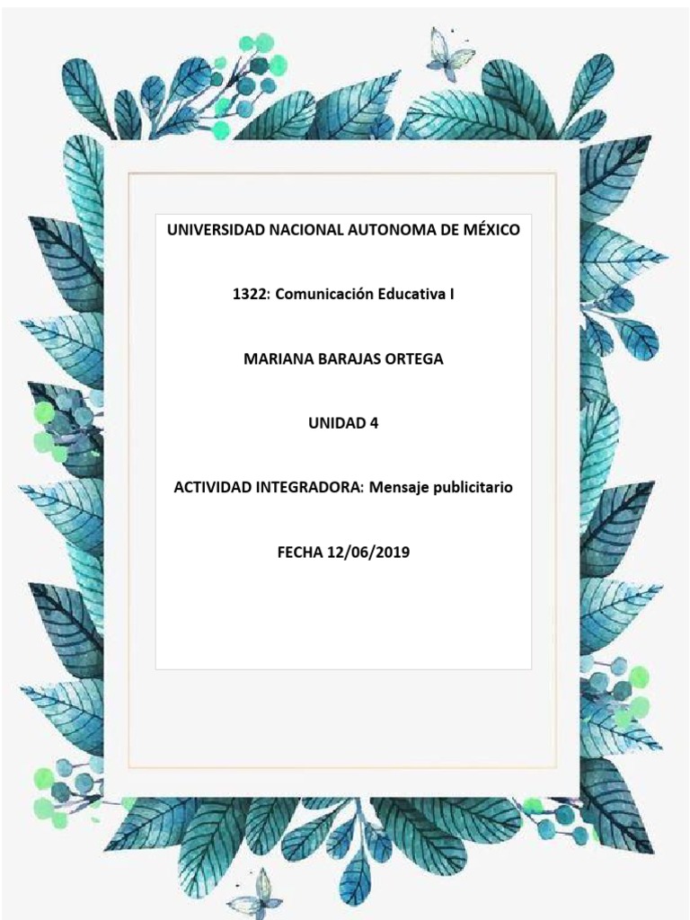 U4 - Actividad Integradora | PDF | Publicidad | Palabra