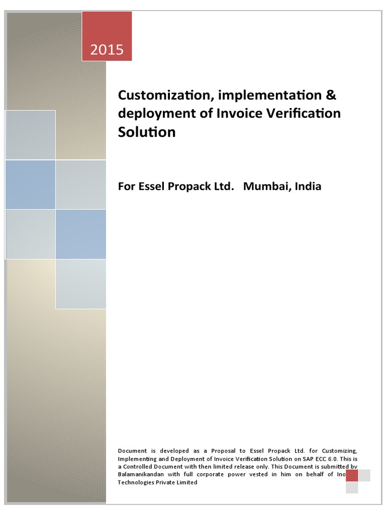 Invoice Verification Document | PDF | Sap Se | Customer Relationship ...