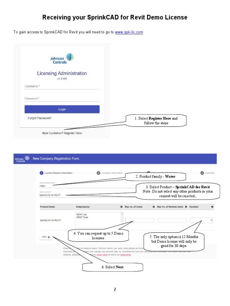 SprinkCAD Revit Demo License Guide | PDF | Computers