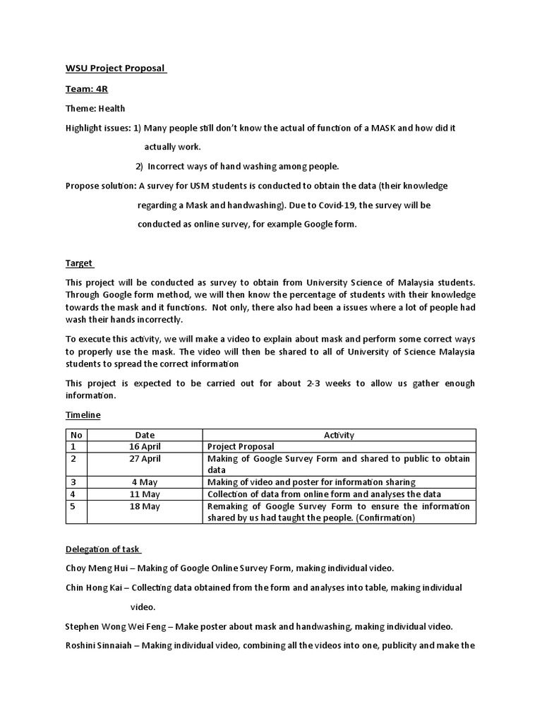 WSU Project Proposal Team: 4R: Target | PDF