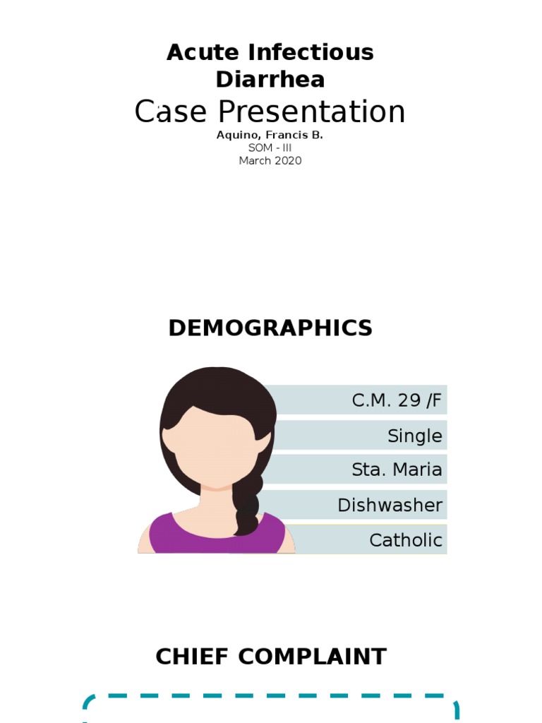 Case Presentation: Acute Infectious Diarrhea | PDF | Diarrhea ...