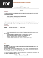 Service Crew Job Description Example | PDF | Restaurants | Menu