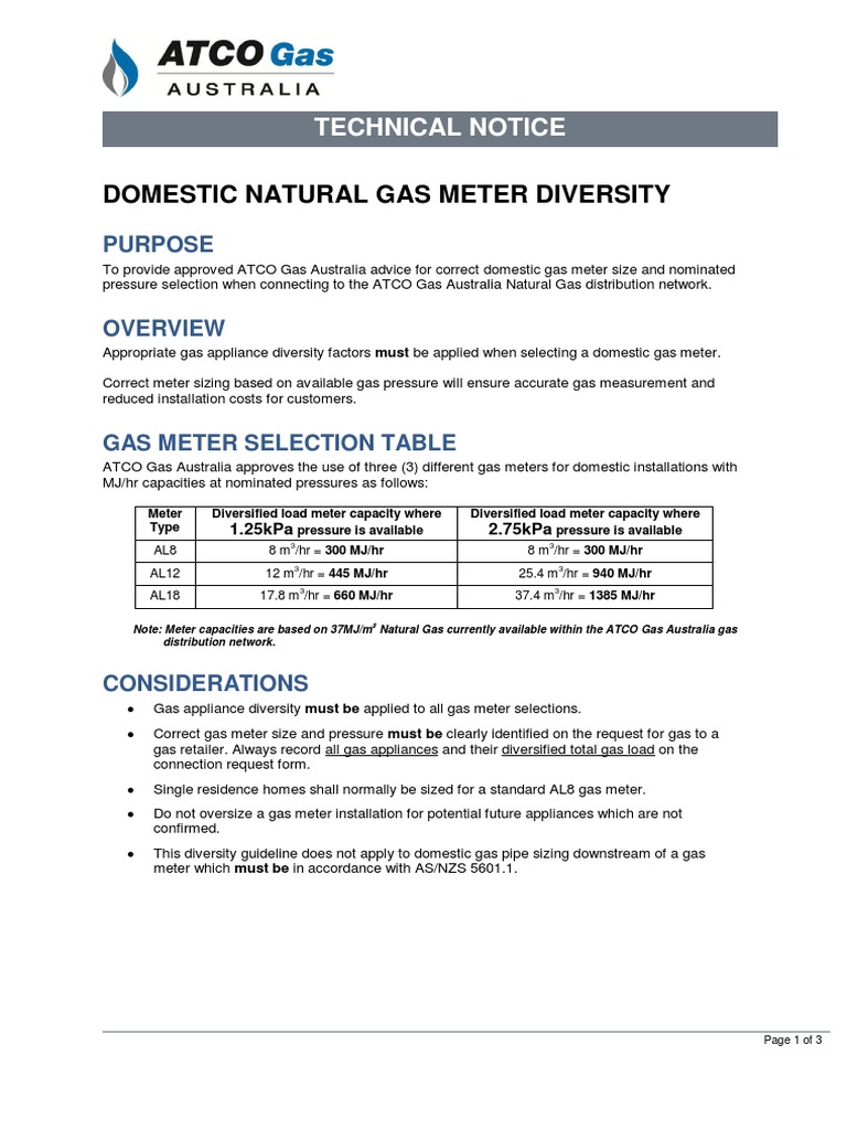 Gas Meter Load Sizing | PDF | Water Heating | Home Appliance