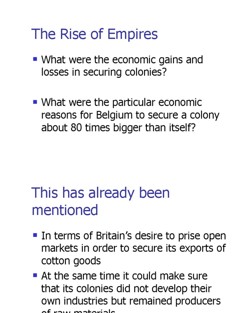 Economic History 3 - Feb 27. 2020ppt | PDF | British Empire ...
