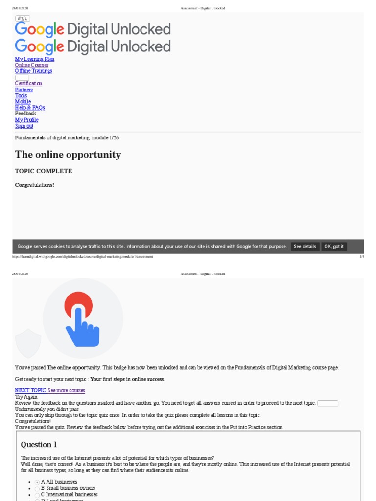 Assessment - Digital Unlocked | PDF | Hypertext | Information Technology