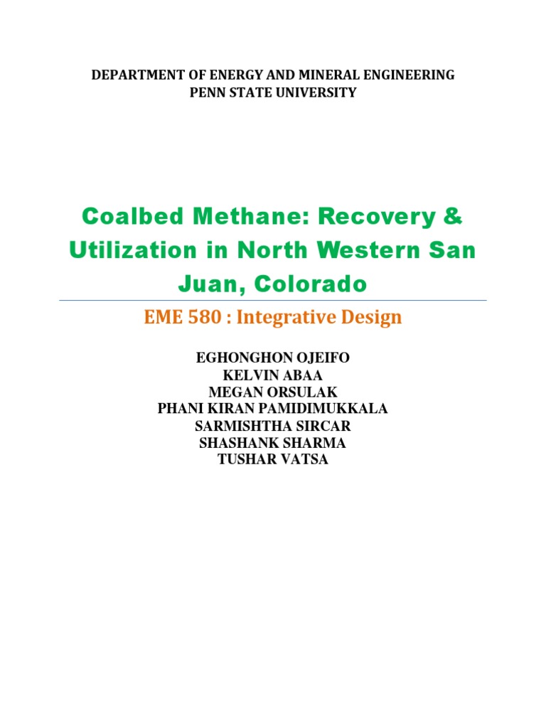 CBM Report | PDF | Coalbed Methane | Natural Gas