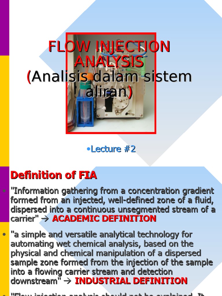 Flow Injection Analysis (Analisis Dalam Sistem Aliran) | PDF ...