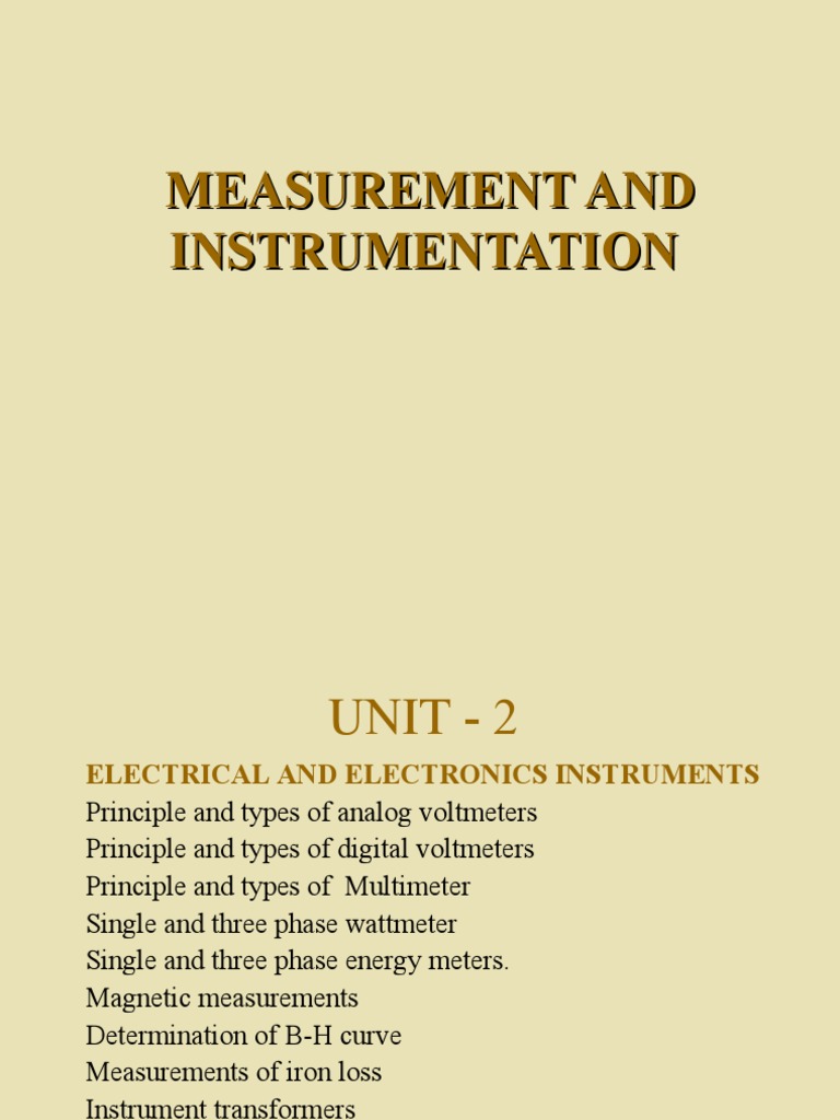 Measurement and Instrumentation | PDF | Manufactured Goods | Physical ...