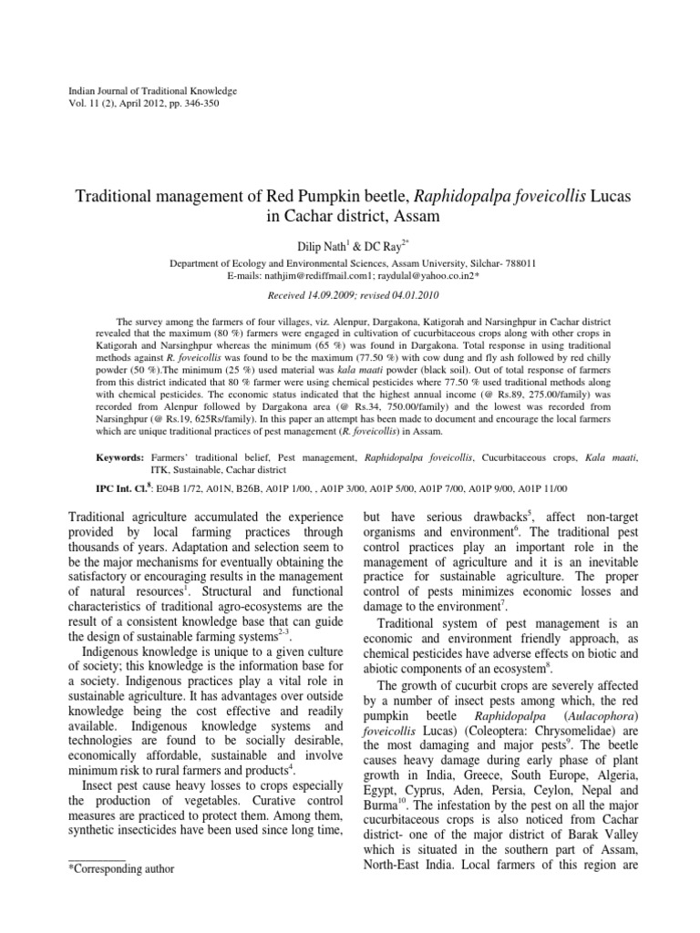 Ijtk 11 (2) 346-350 | PDF | Sustainable Agriculture | Pesticide