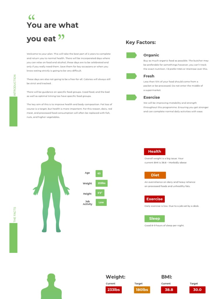 Baseline Low Calorie Diet Plan With Calculations | PDF | Convenience ...