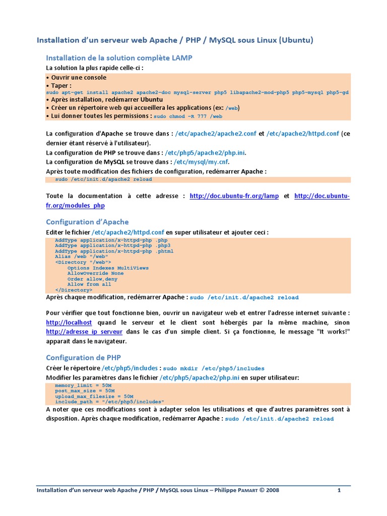 Install Web Lin PDF | PDF | PHP | Apache HTTP Server