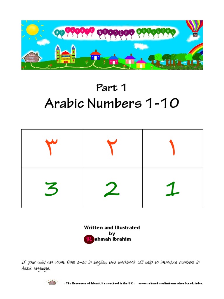 My Arabic Numbers Workbook 1 10 | PDF | Languages | Language Arts ...