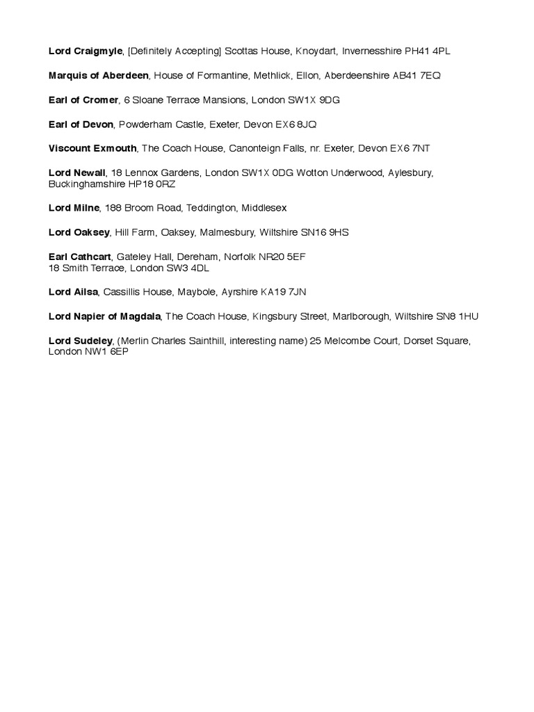 List of Barons For Oath | PDF