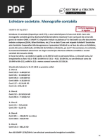 Bilant de Lichidare | PDF