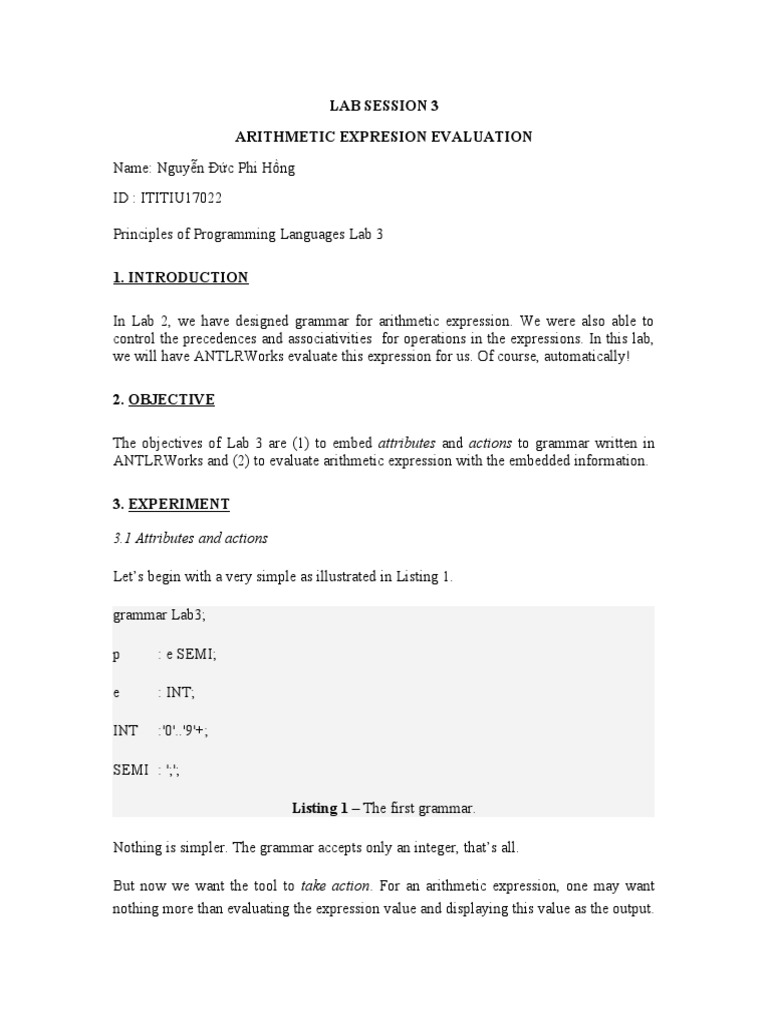 Nguyễn Đức Phi Hồng ITITIU 17022- Principles of Programming Languages- Lab3 | PDF | Integer ...