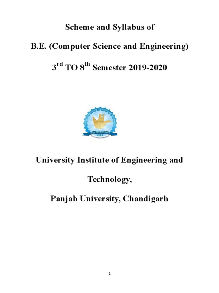 CSE-2019-2020 Uiet CHD | PDF | Course Credit | Computer Science