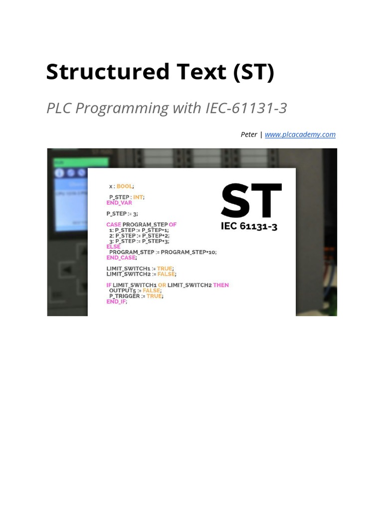 Structured Text Tutorial Siemens Pdf