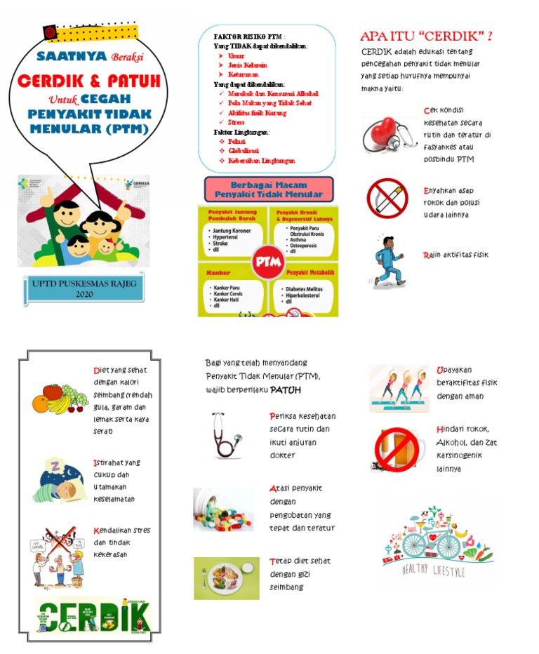 Leaflet Penyuluhan PTM 2020 | PDF