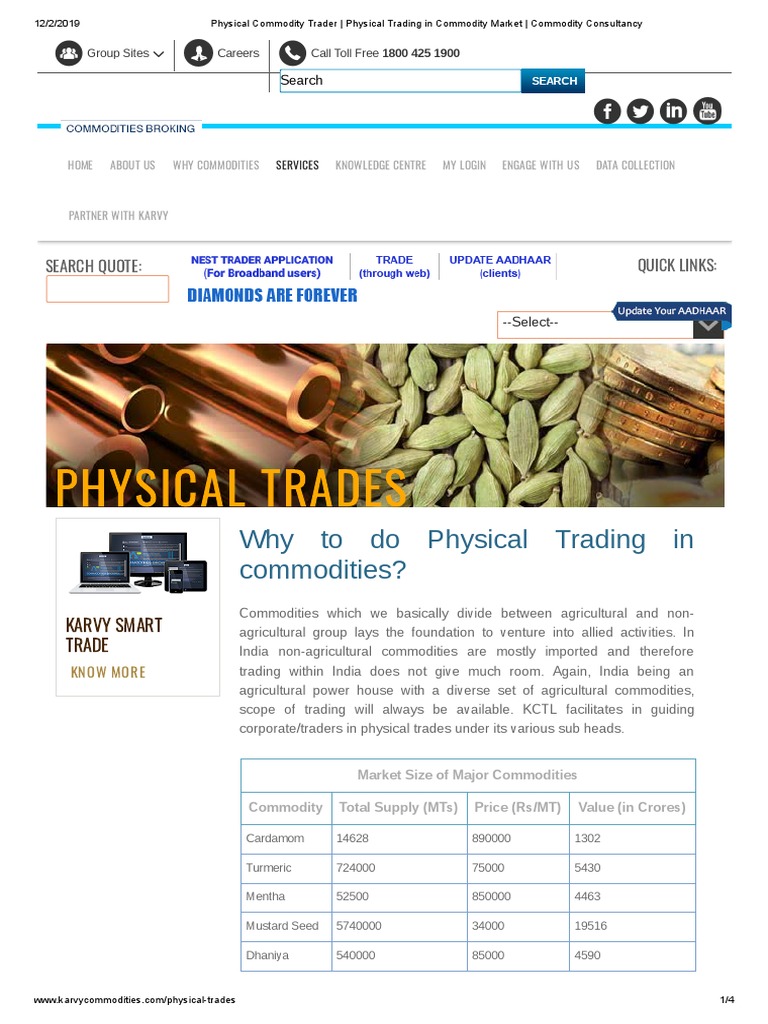 Physical Commodity Trading PDF | PDF | Commodity | Futures Contract